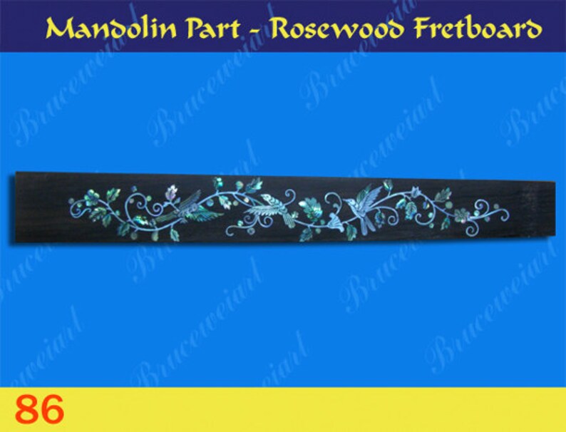 Bruce Wei Mandolin Part Rosewood Fretboard W/mop Art Inlay | Etsy