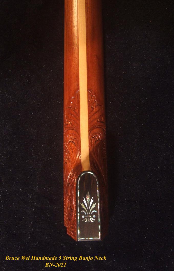 Handcrafted 5 String Banjo Neck, Solid Mahogany & Hard Maple Cowboy ...