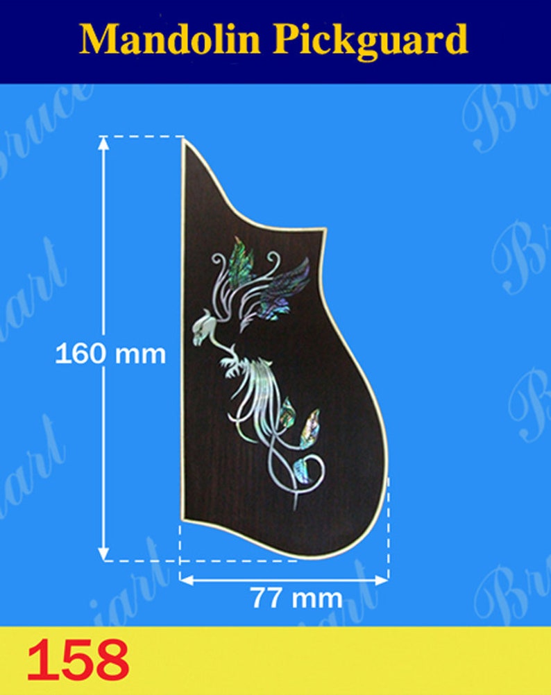 Bruce Wei Mandolin Part-rosewood Pickguard W/mop Art Inlay - Etsy