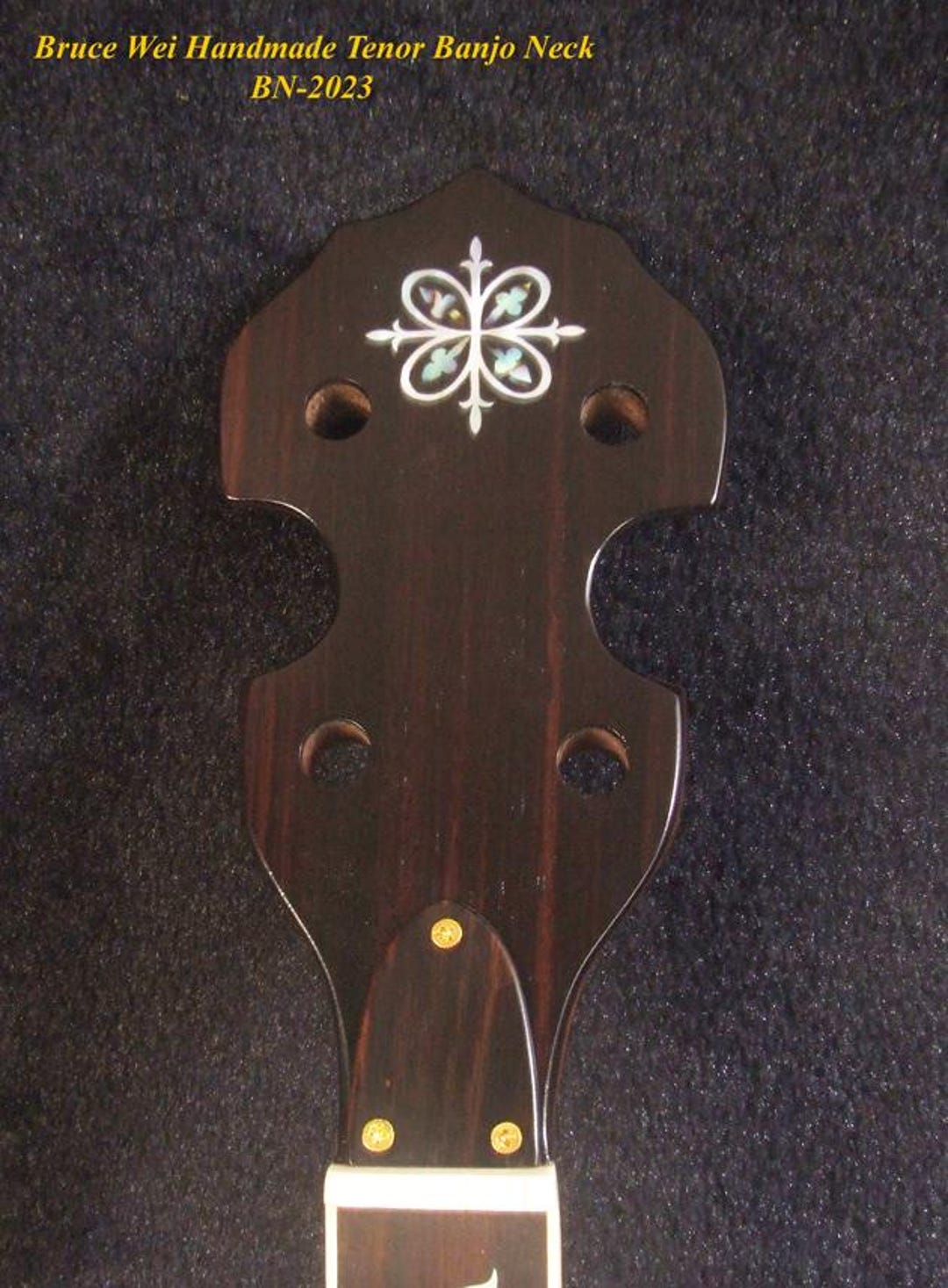 Handcrafted Tenor Banjo Neck, Solid Walnut MOP Abalone Vine Inlay ...