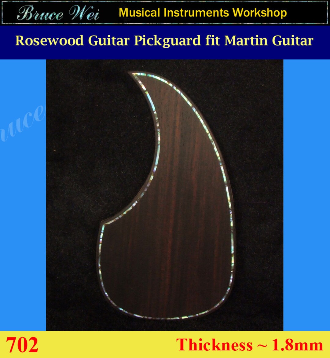 Fit Martin MA5 Style Guitar Rosewood Pickguard, Abalone Inlay, Bruce ...