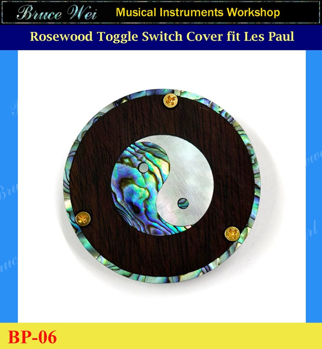 Free Shipping, Fit Les Paul Rosewood Switch Plate Back Cover, Yin Yang ...