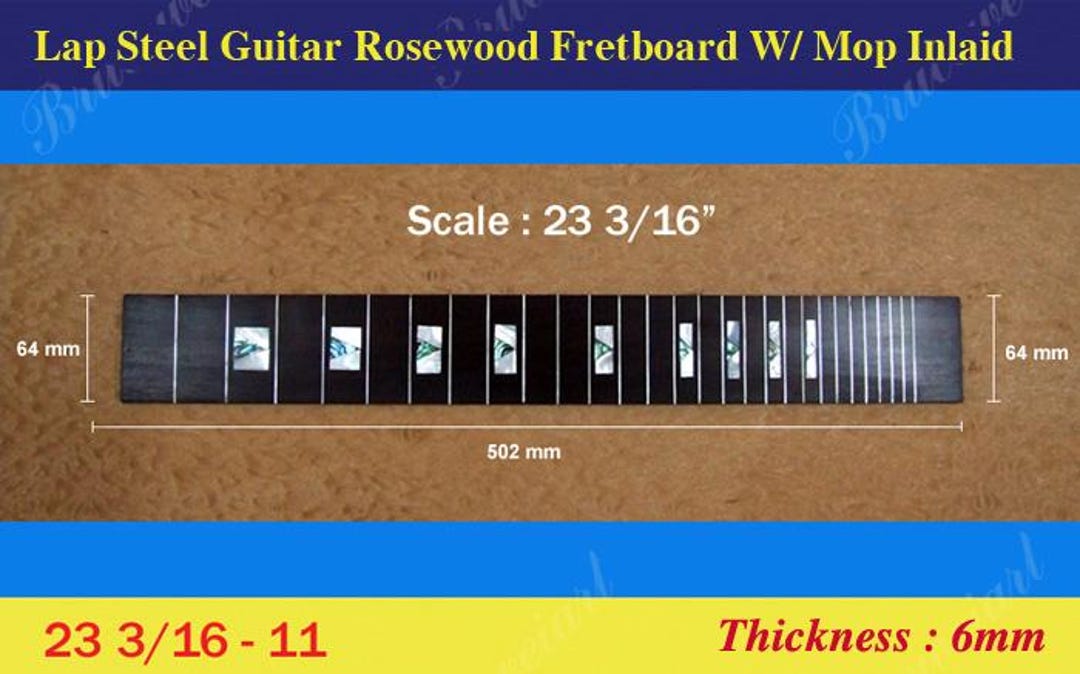 Lap Steel Guitar, Rosewood Fretted Fretboard, MOP Inlay, Scale 23 3/16 ...