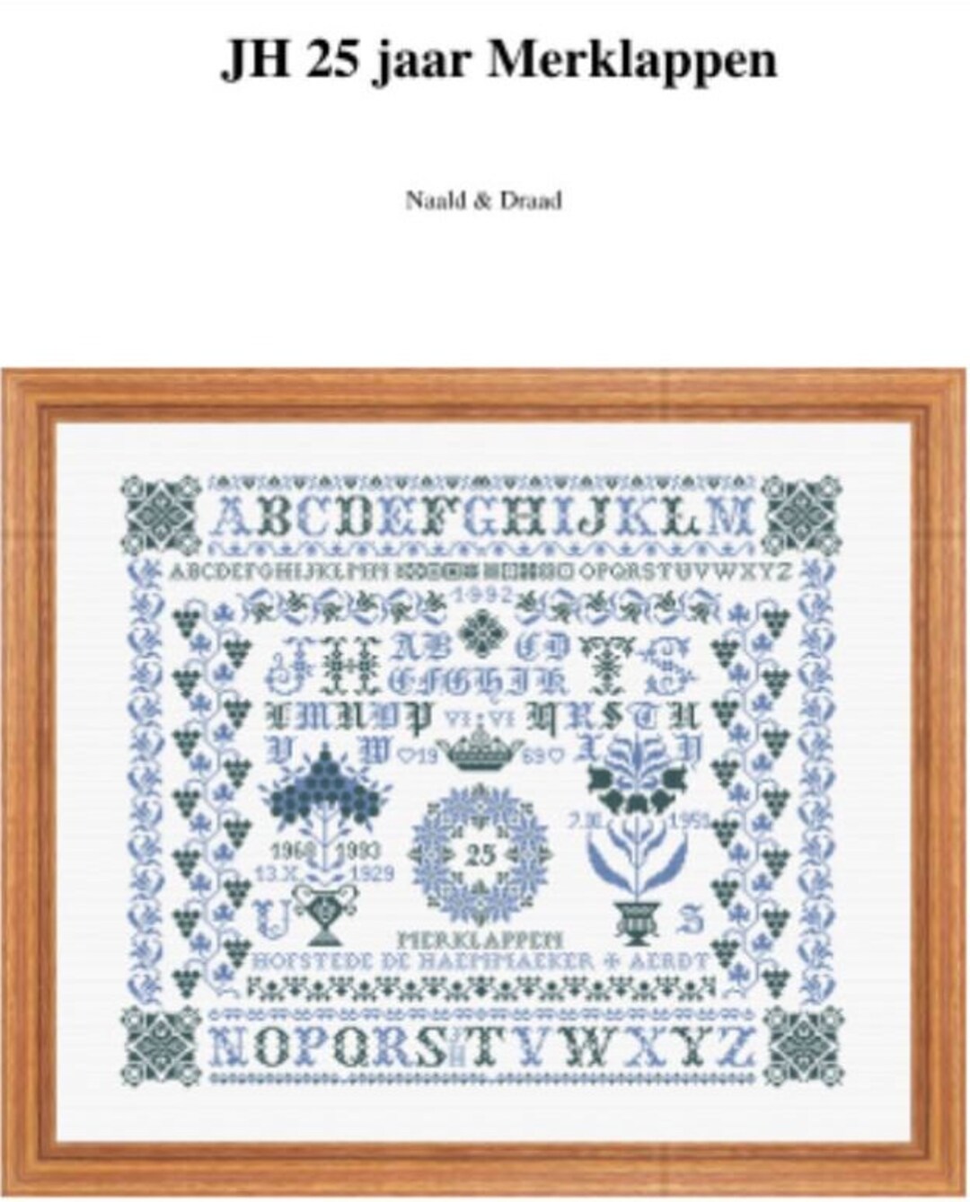 Jan Houtman 25 Jaar Borduren - Etsy Nederland