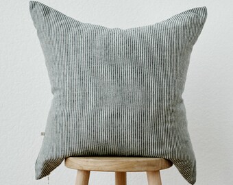 Linen stripe pillow | Etsy