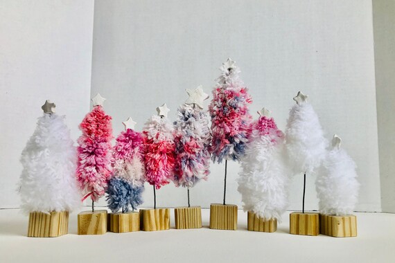 Pink Mini Tree Set/9 Pc - Etsy