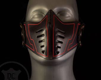 Leather Half Face Mask - Etsy