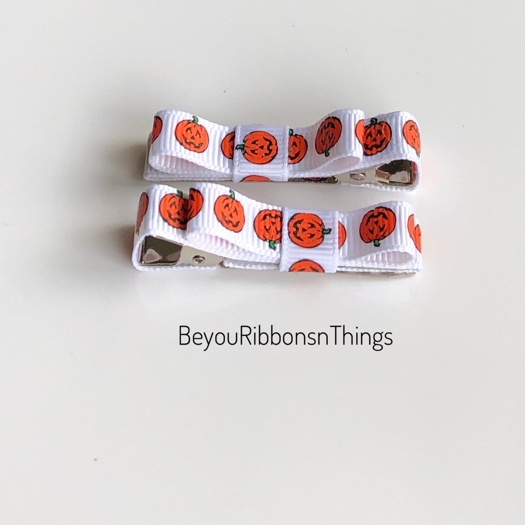 Pumpkin Hair Clips - Etsy