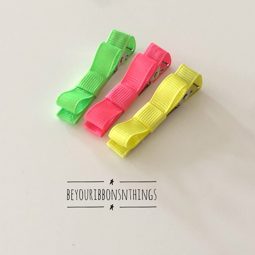Neon Hair Clips - Hair Barrettes - Toddler Hair Clip - Girls ...
