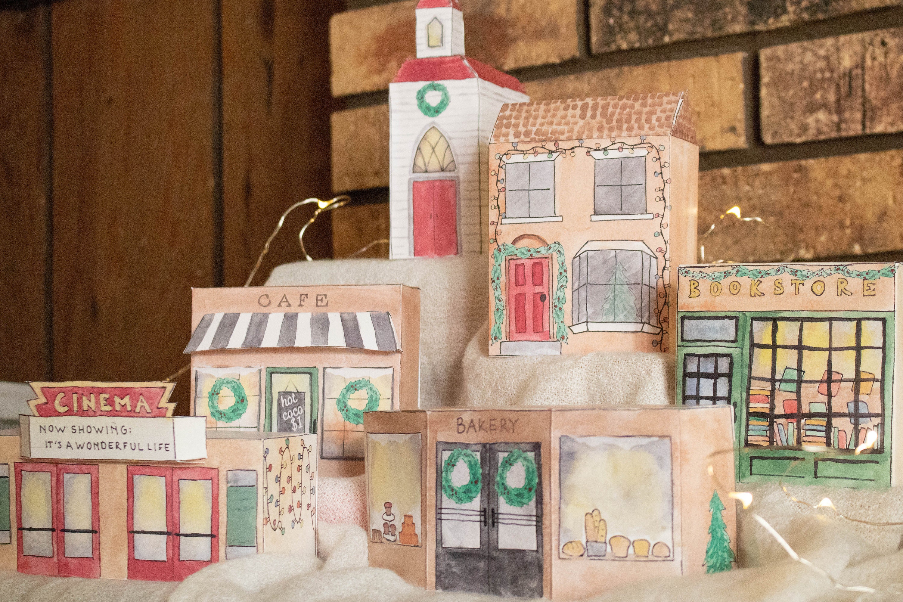 Christmas Village DIY Set Holiday Craft Kit Christmas | Etsy