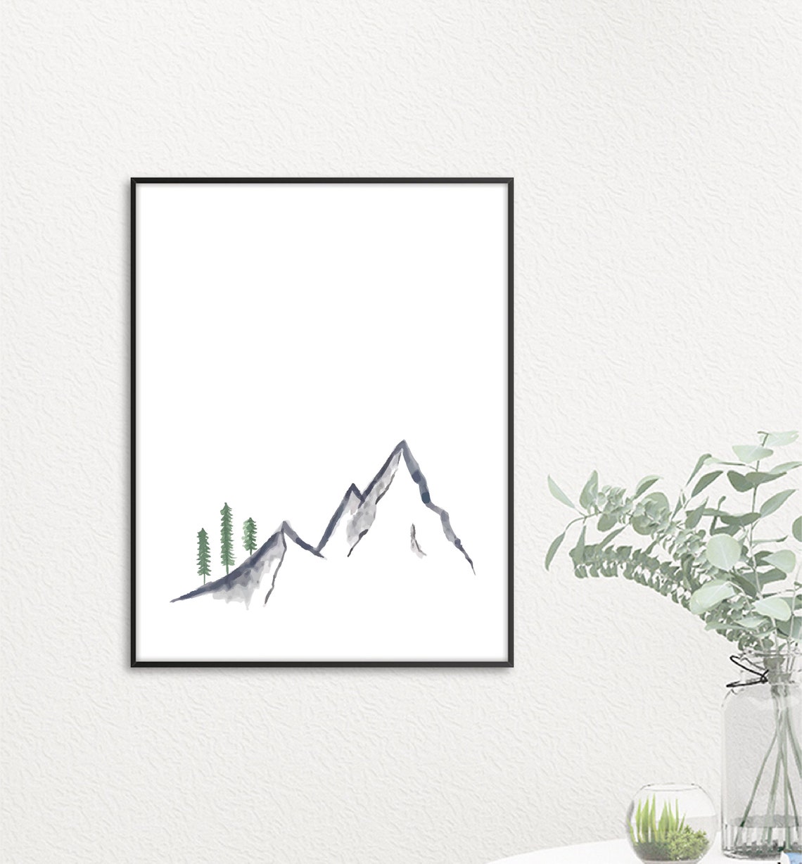 Printable Wall Art Abstract Mountain Print INSTANT - Etsy