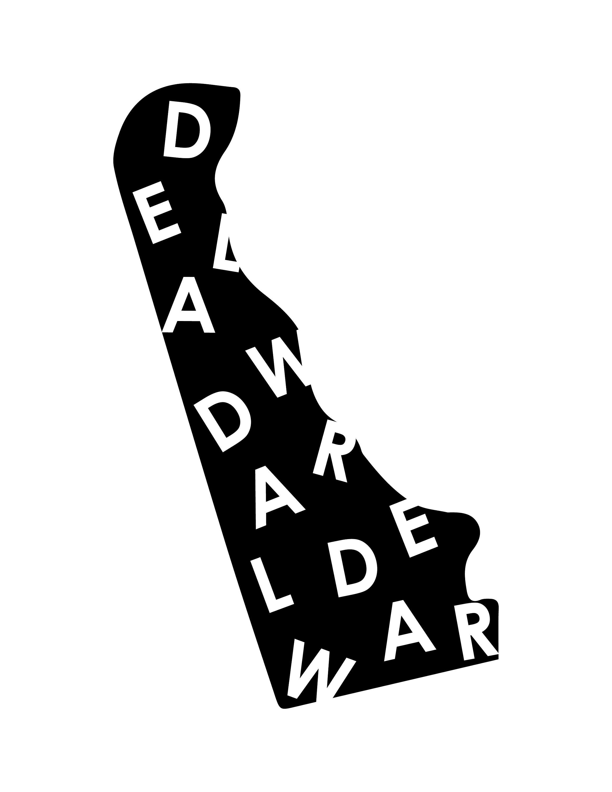 Delaware Sign State Art Print Modern Office Wall Decor USA | Etsy