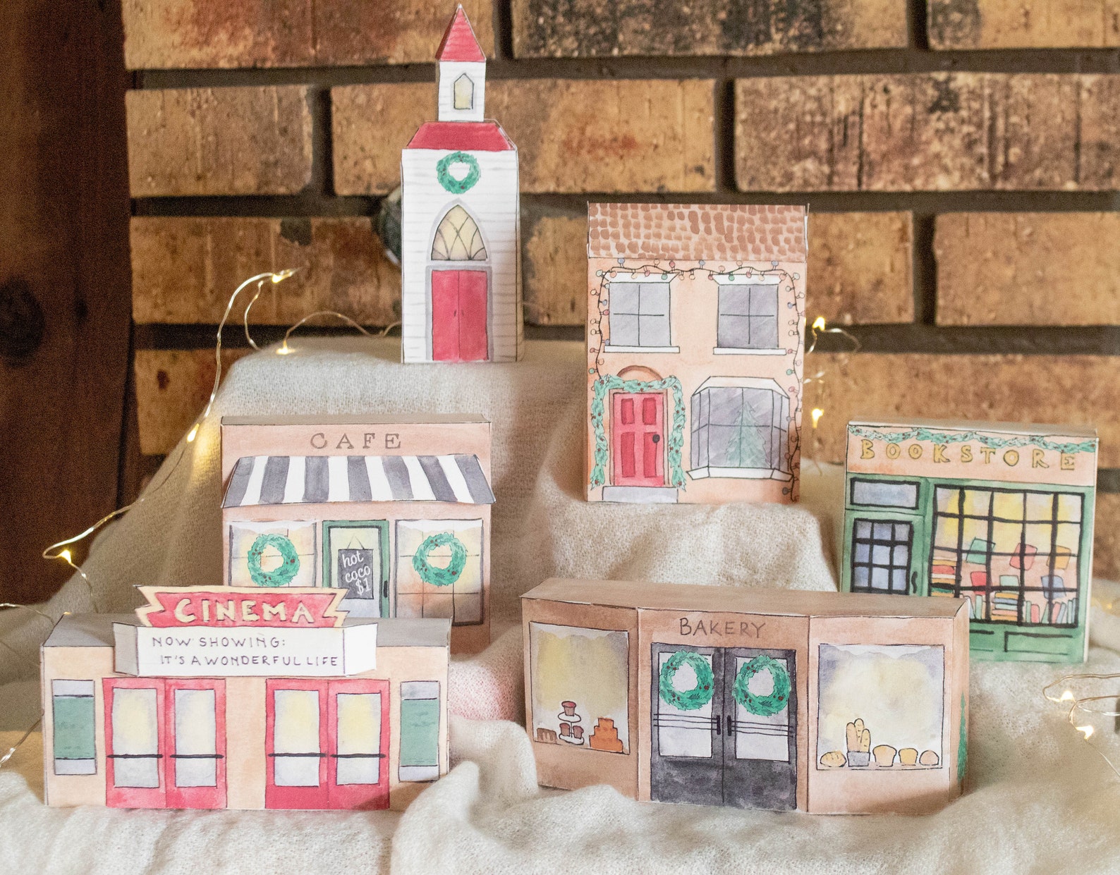Christmas Village DIY Set Holiday Craft Kit Christmas - Etsy