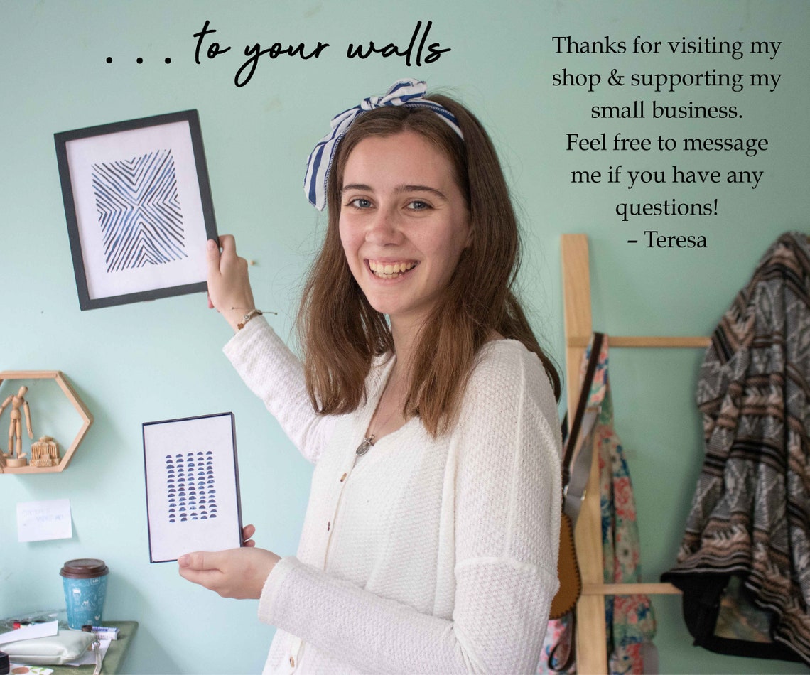 Printable Wall Art Set of 3 Blue Triptych Wall Art INSTANT - Etsy