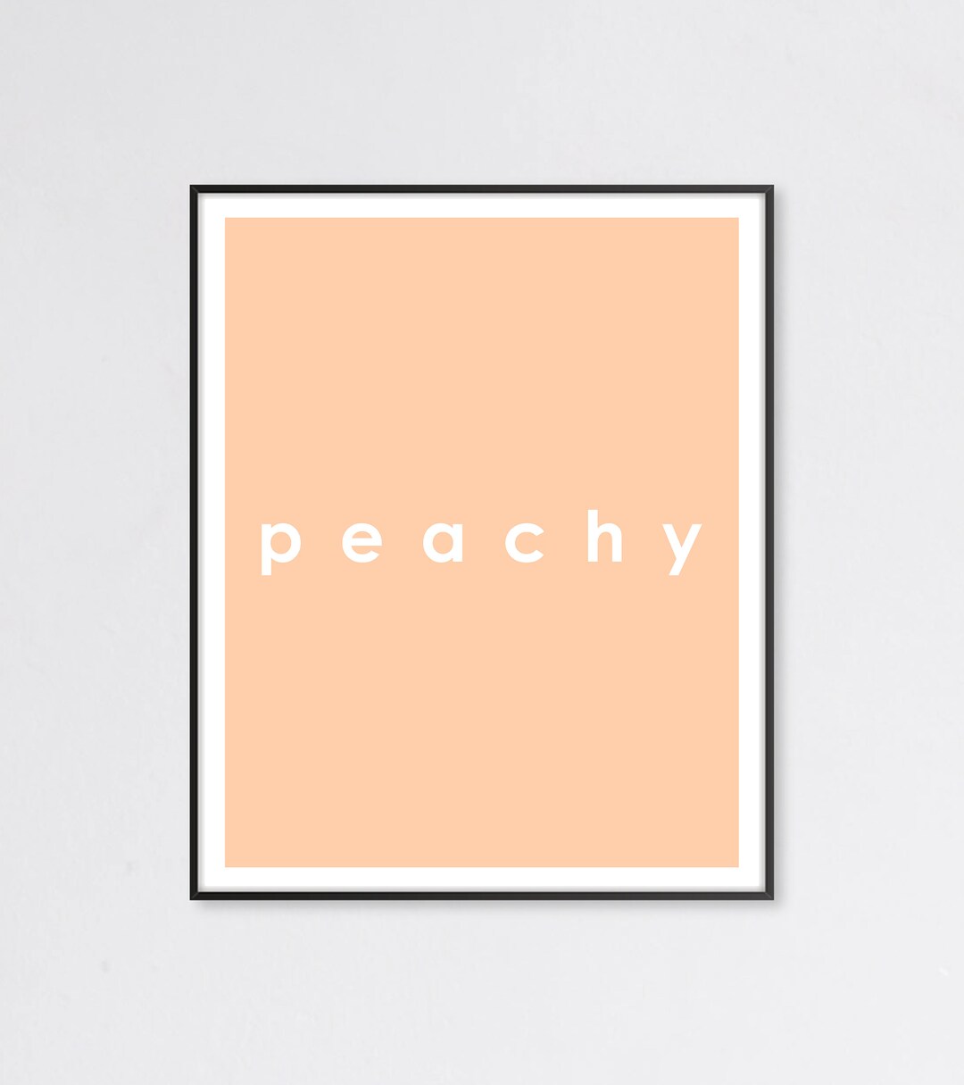 Just Peachy Print Digital Download College Dorm Decor - Etsy
