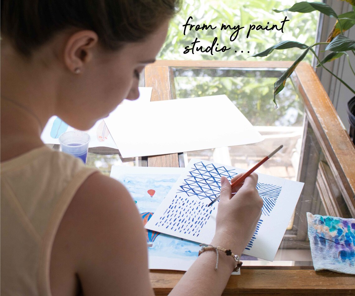 Printable Wall Art Set of 3 Blue Triptych Wall Art INSTANT - Etsy