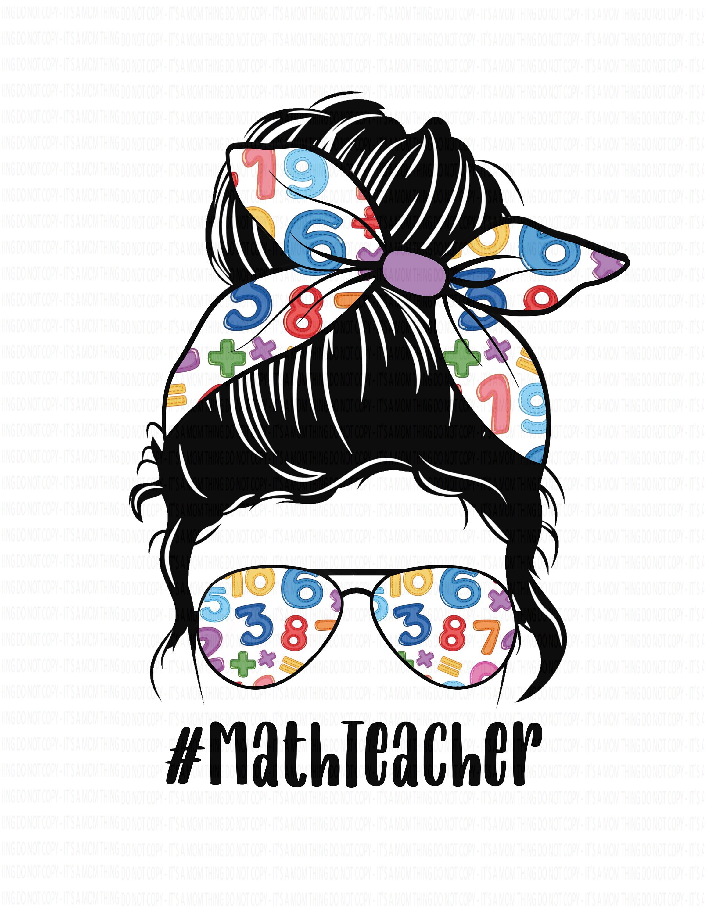Math Teacher PNG - Etsy