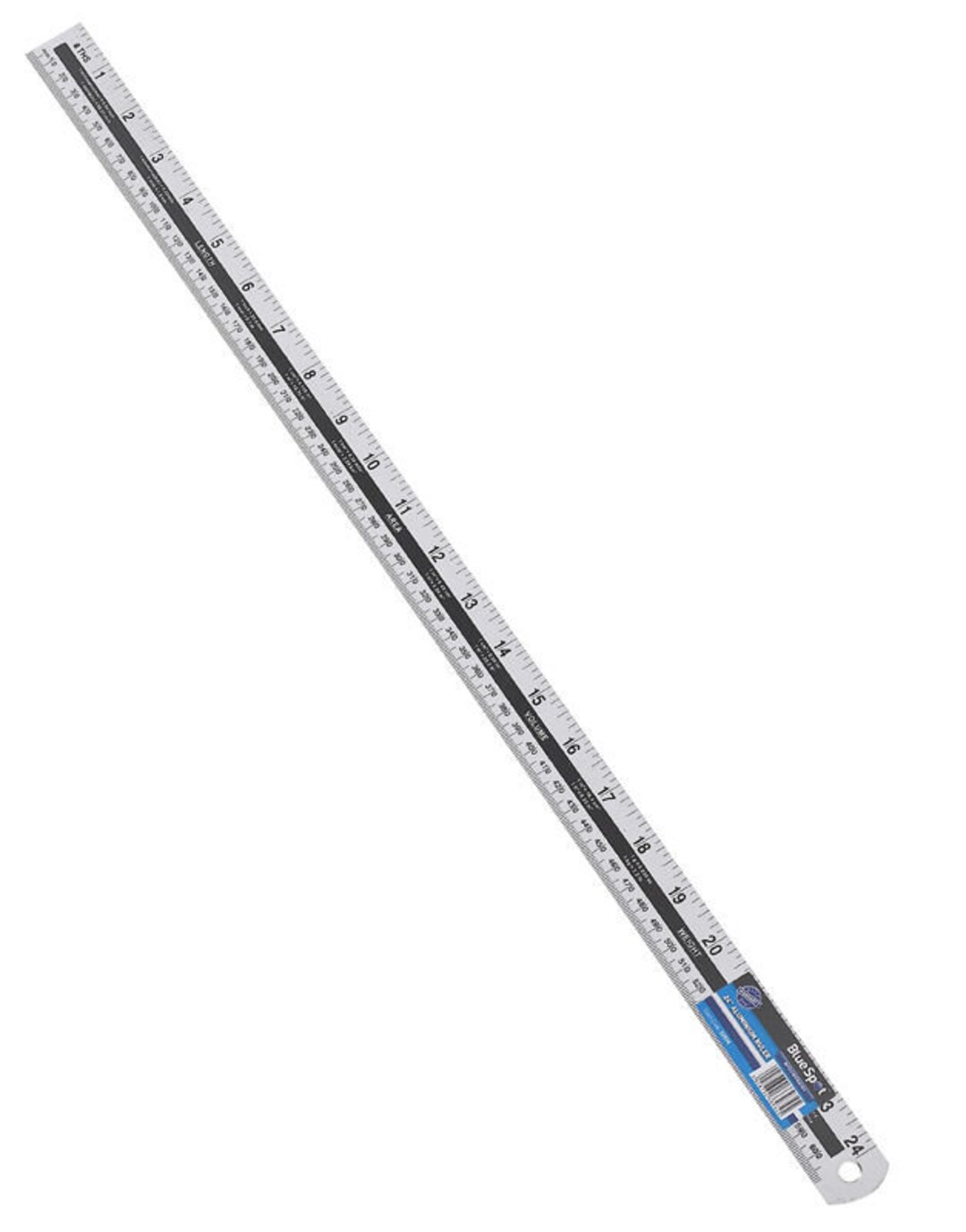 24'' Metal Ruler Anodised Aluminium Steel Rule 60cm Metric Imperial ...