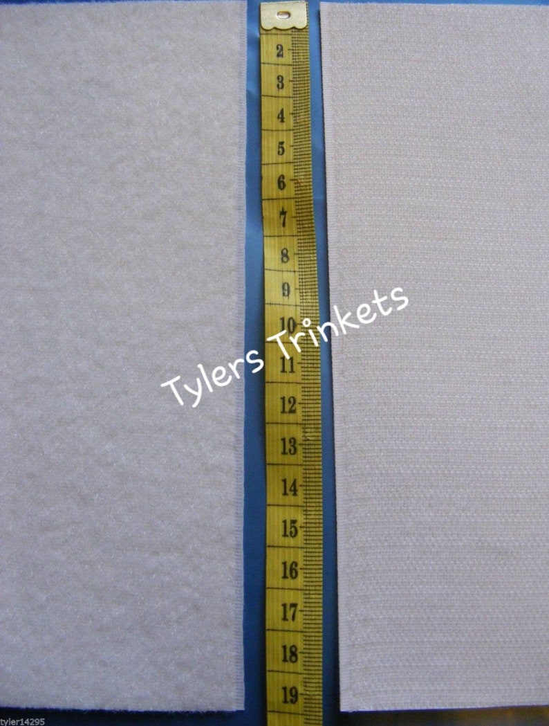 Hook & Loop Sheets White Wide Strips Self Adhesive 8cm X 19cm Approx ...