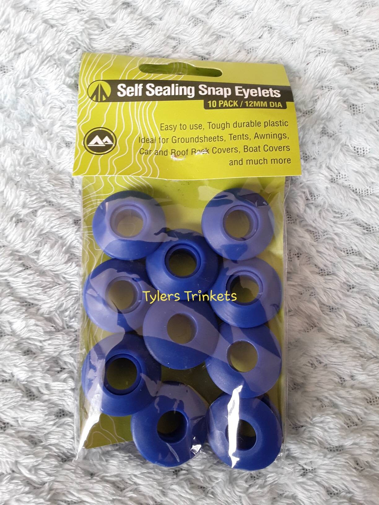 Snap Eyelets Self Sealing 12mm X 10 Tough Durable Plastic Groundsheets ...