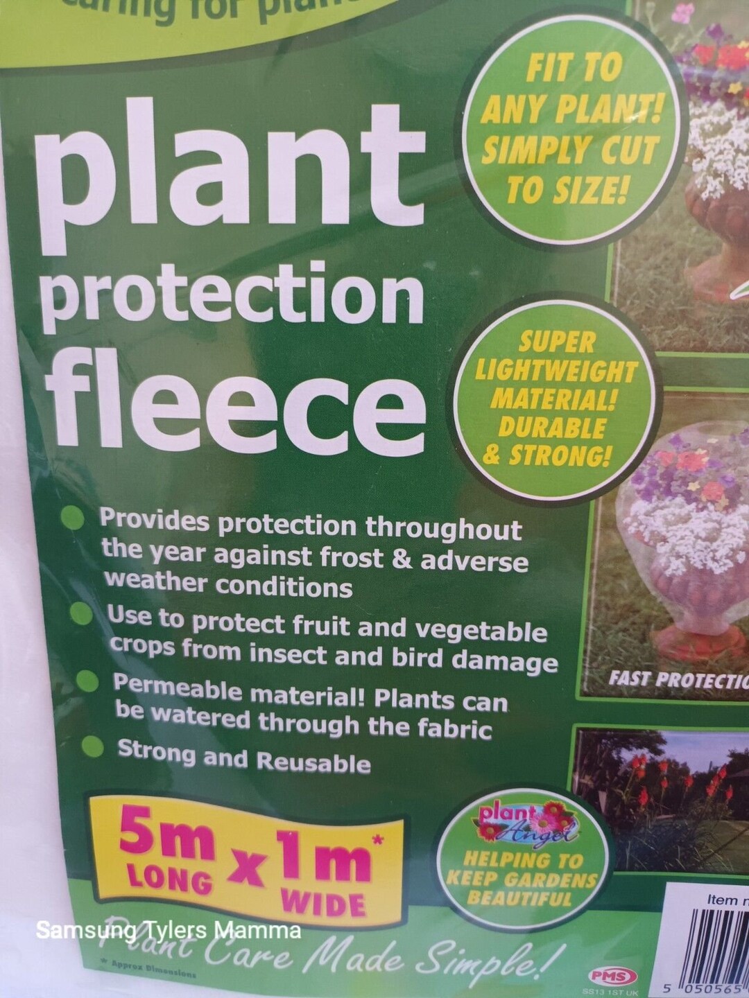 5m X 1.5m Sheet Plant Frost Protection Sheet Warming Jackets Bag Fleece ...