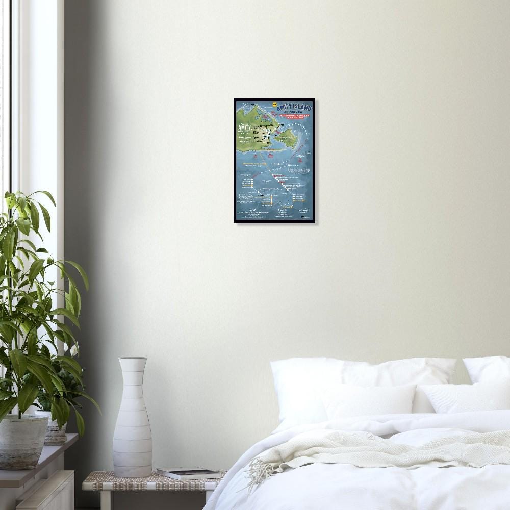 Amity Island / Jaws (1975) MURDER MAP - Etsy