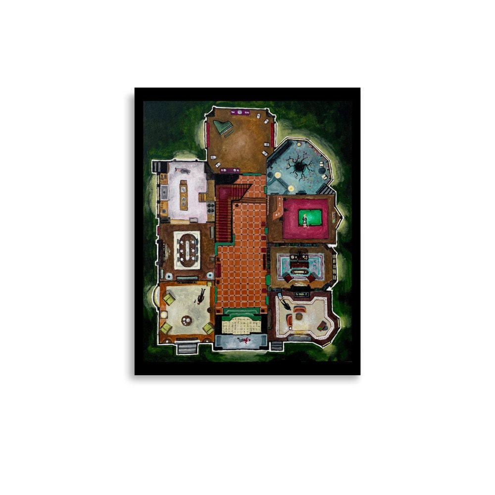 Clue (1985) - Hill House/boddy Mansion - PRINT - Etsy