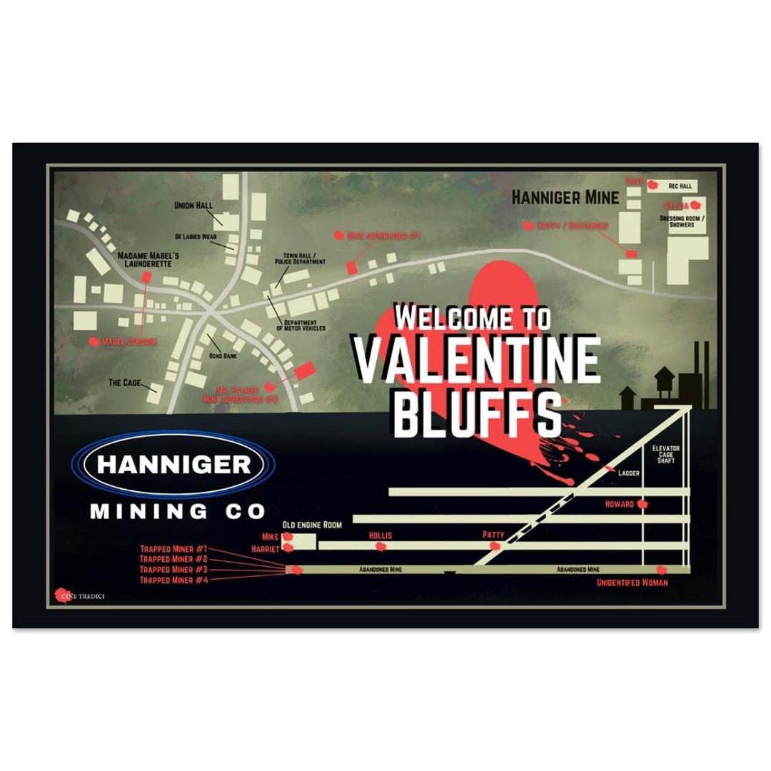 Valentine Bluffs / My Bloody Valentine (1981) MURDER MAP - Etsy