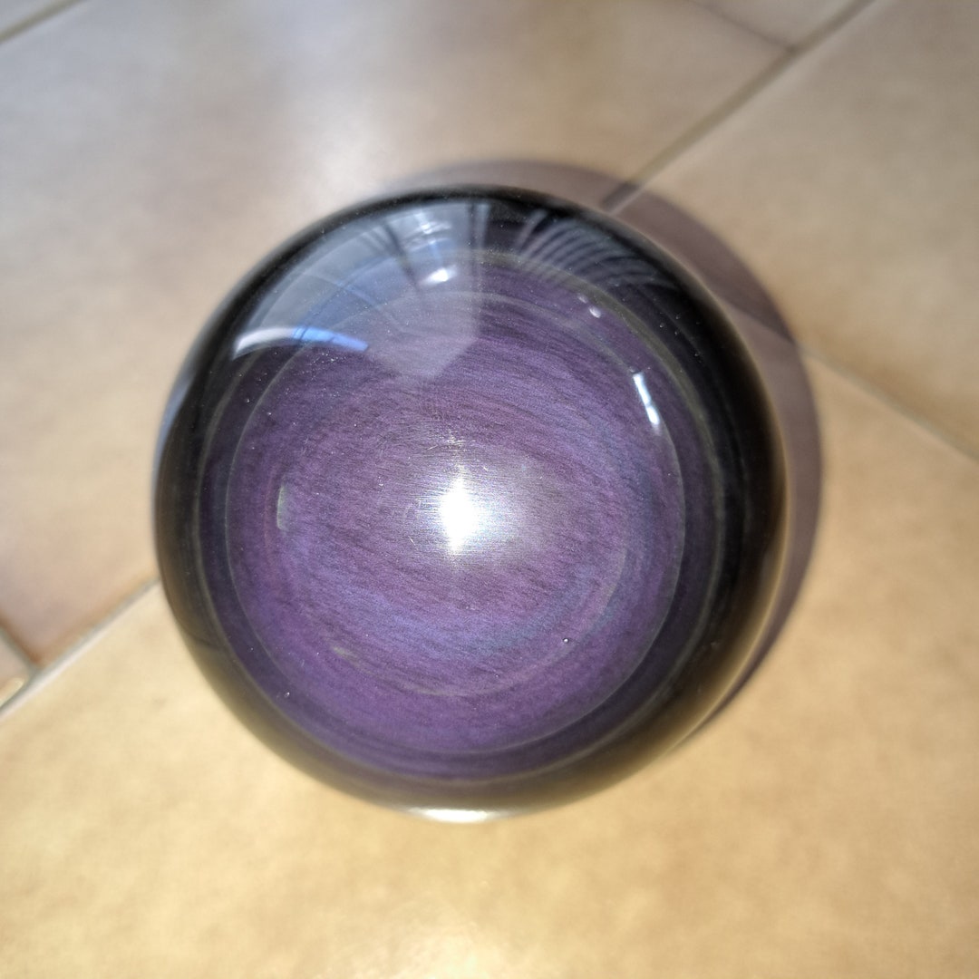 Rainbow Obsidian Sphere 11cm for Divination and Meditation Purple ...