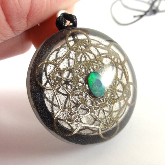Metatron Talisman Orgone Pendant with Green Opal Metatron | Etsy