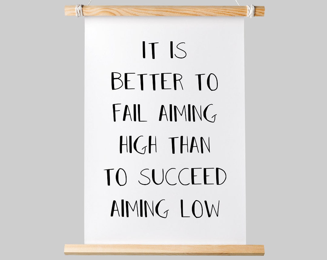 Motivation Poster Aim High Quote Quotes Prints - Etsy