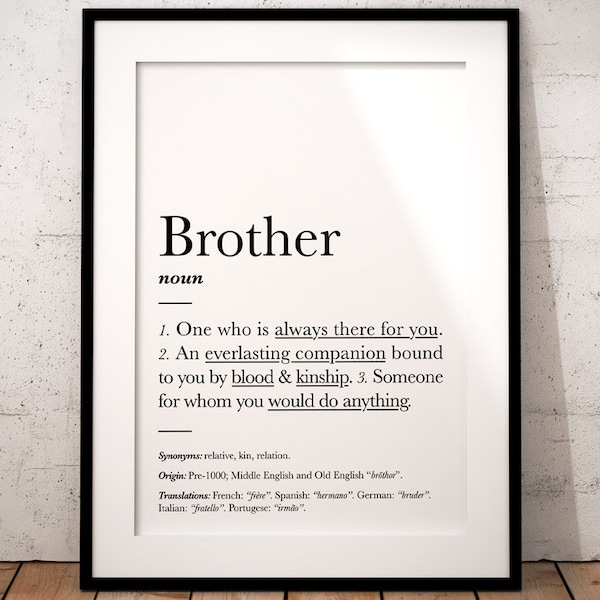 Brothers Wall Art - Etsy