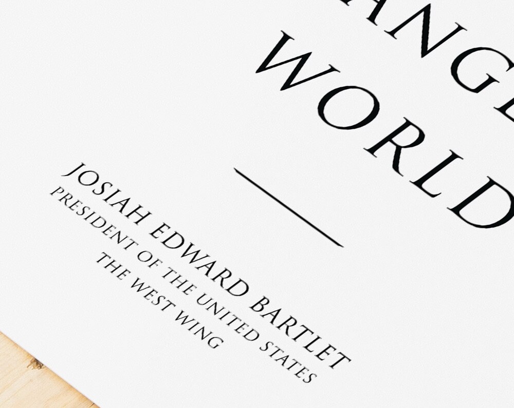 The West Wing Poster Josiah Bartlett President Poster - Etsy UK