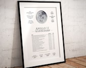 Apollo 11 Poster: Moon Landing Gifts NASA Poster Print Space - Etsy