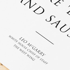 The West Wing Poster - Leo Mcgarry, Poster, Quotes, Print, West Wing ...