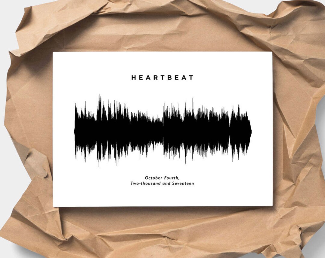 Sound Wave Print, Heartbeat Art, Waveform Art, Custom Heart Print ...