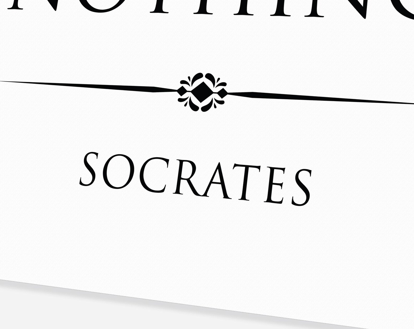 Socrates Quotes Print, Philosophy Poster Gifts, I Know Nothing, Greek ...