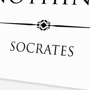 Socrates Quotes Print, Philosophy Poster Gifts, I Know Nothing, Greek ...