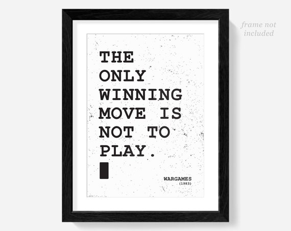 Wargames Poster: Graphic Print Do You Want to Play a Game - Etsy