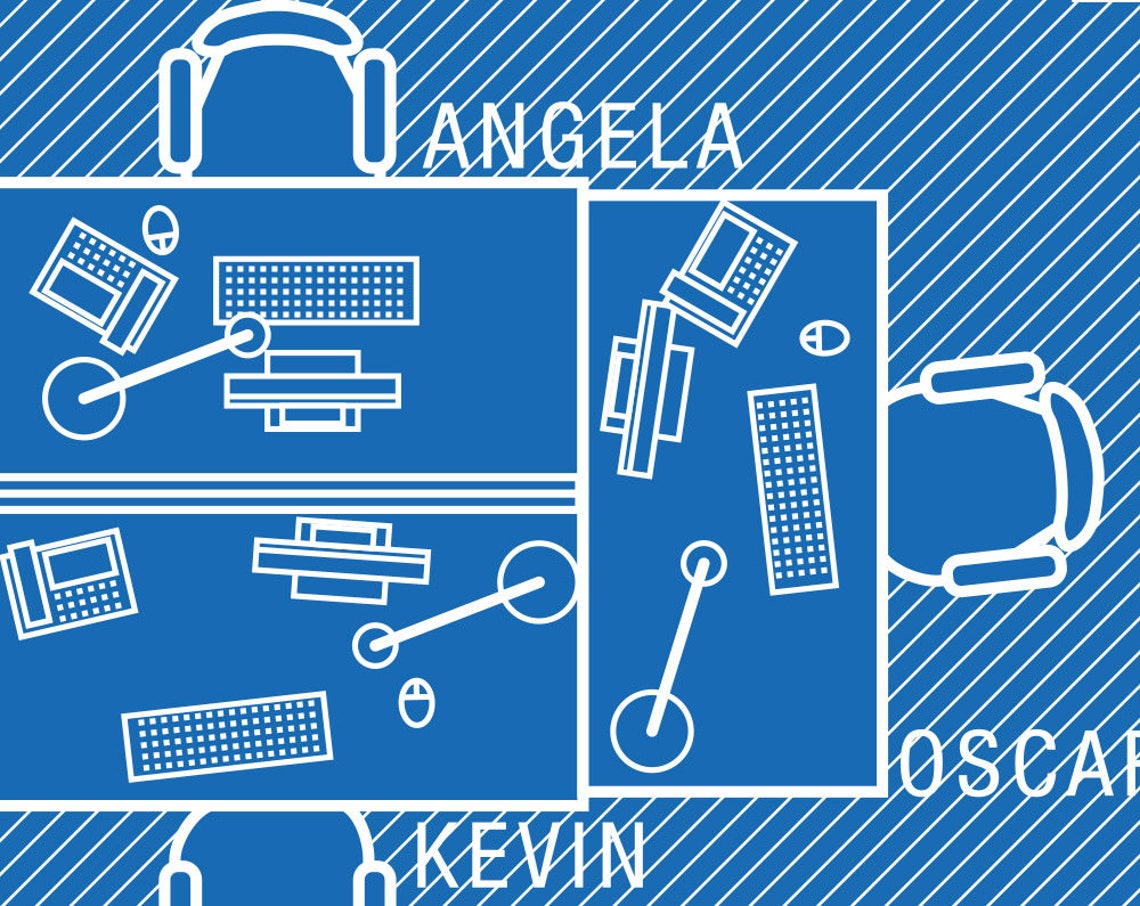 Dunder Mifflin floor plan: The Office TV show The Office | Etsy