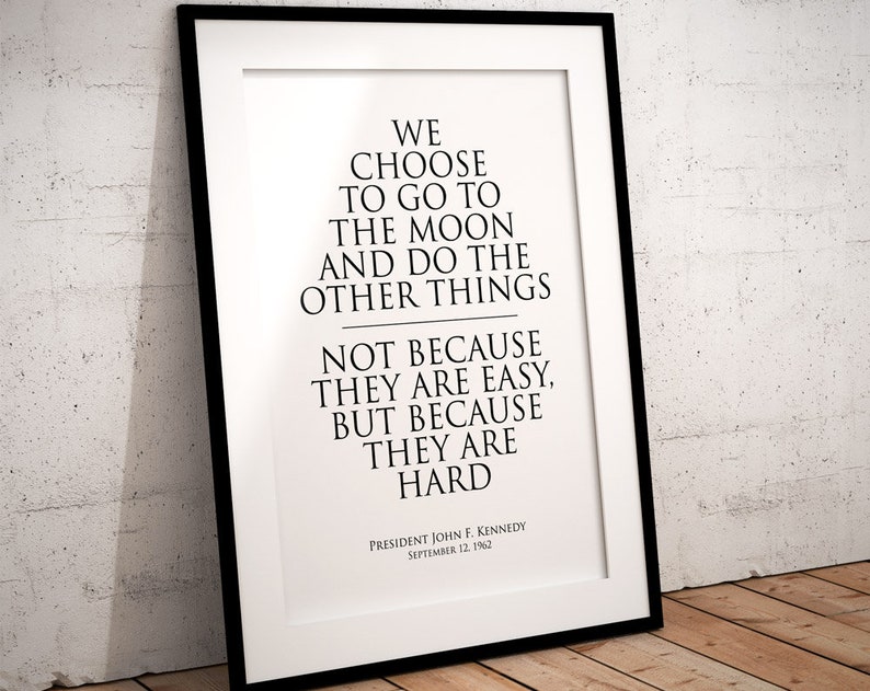 JFK Quote Print: Poster President Presidential Wall Art - Etsy UK