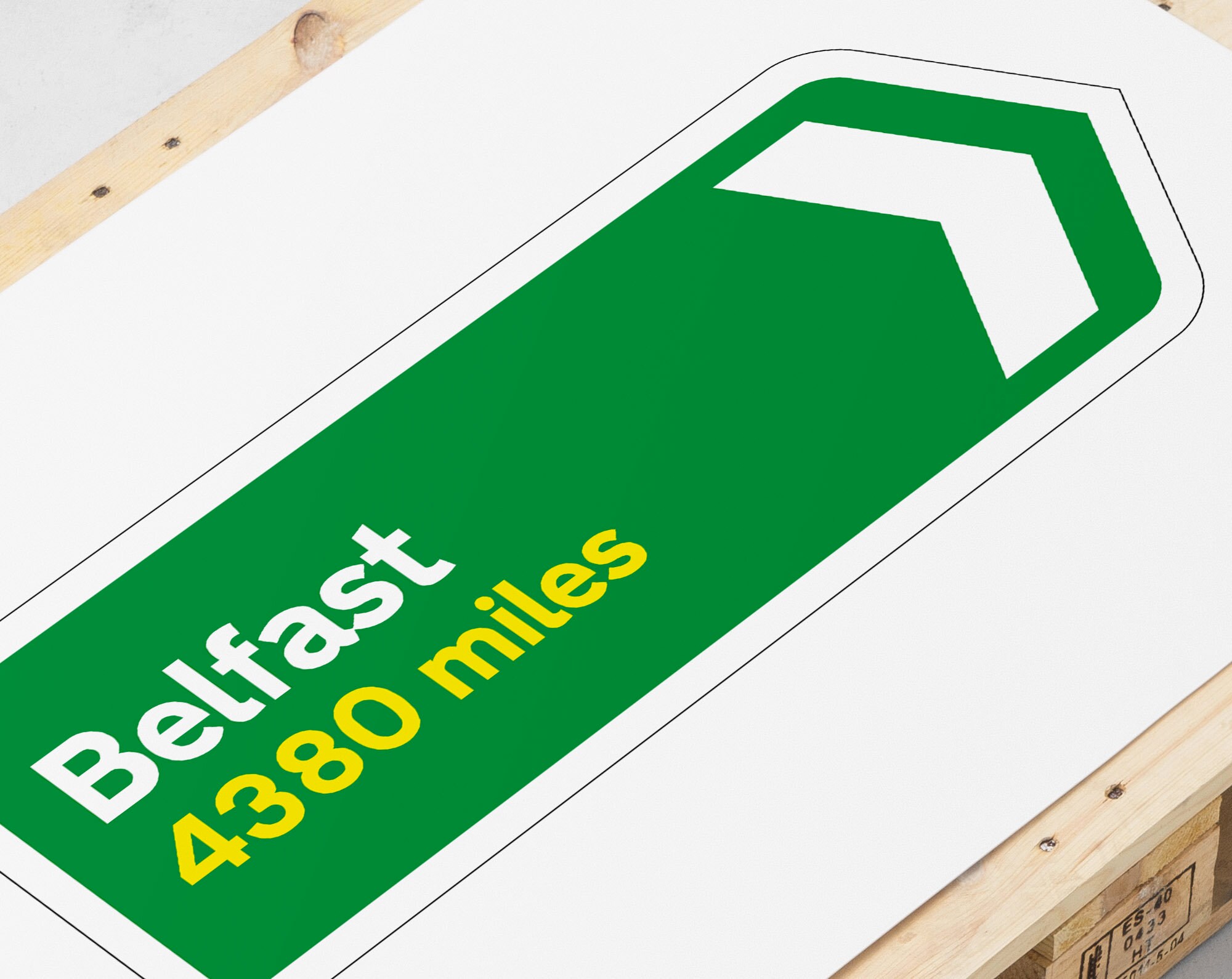 Custom road sign location distance destination distance to | Etsy