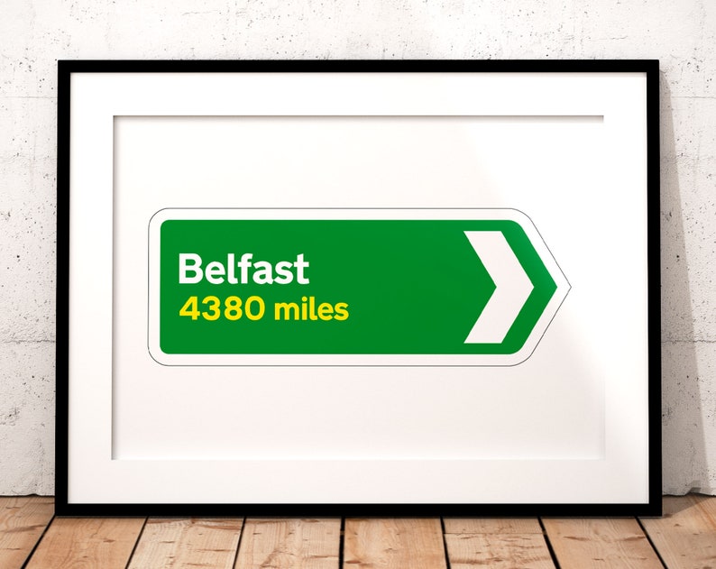 Custom Road Sign Location Distance Destination Distance to - Etsy