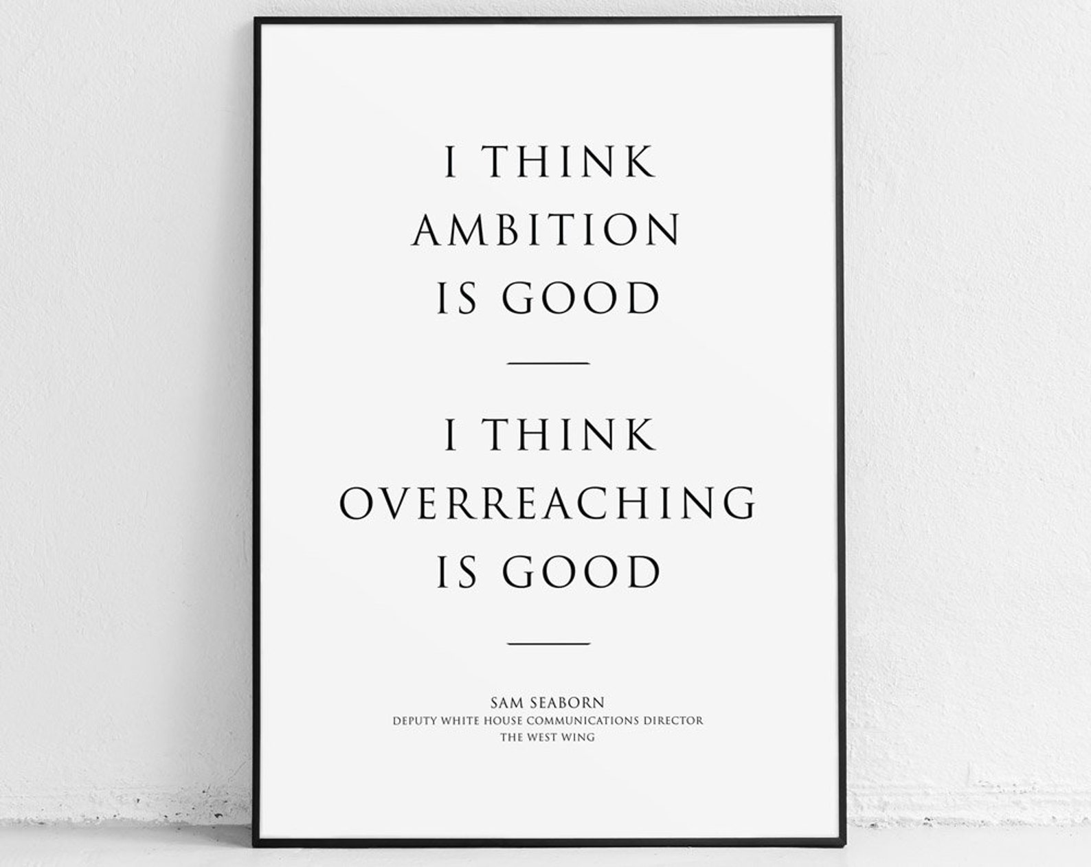 The West Wing Poster Sam Seaborn Poster Quotes Print | Etsy UK