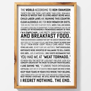 Ron Swanson Quote: Print Poster Gift Canvas Christmas - Etsy