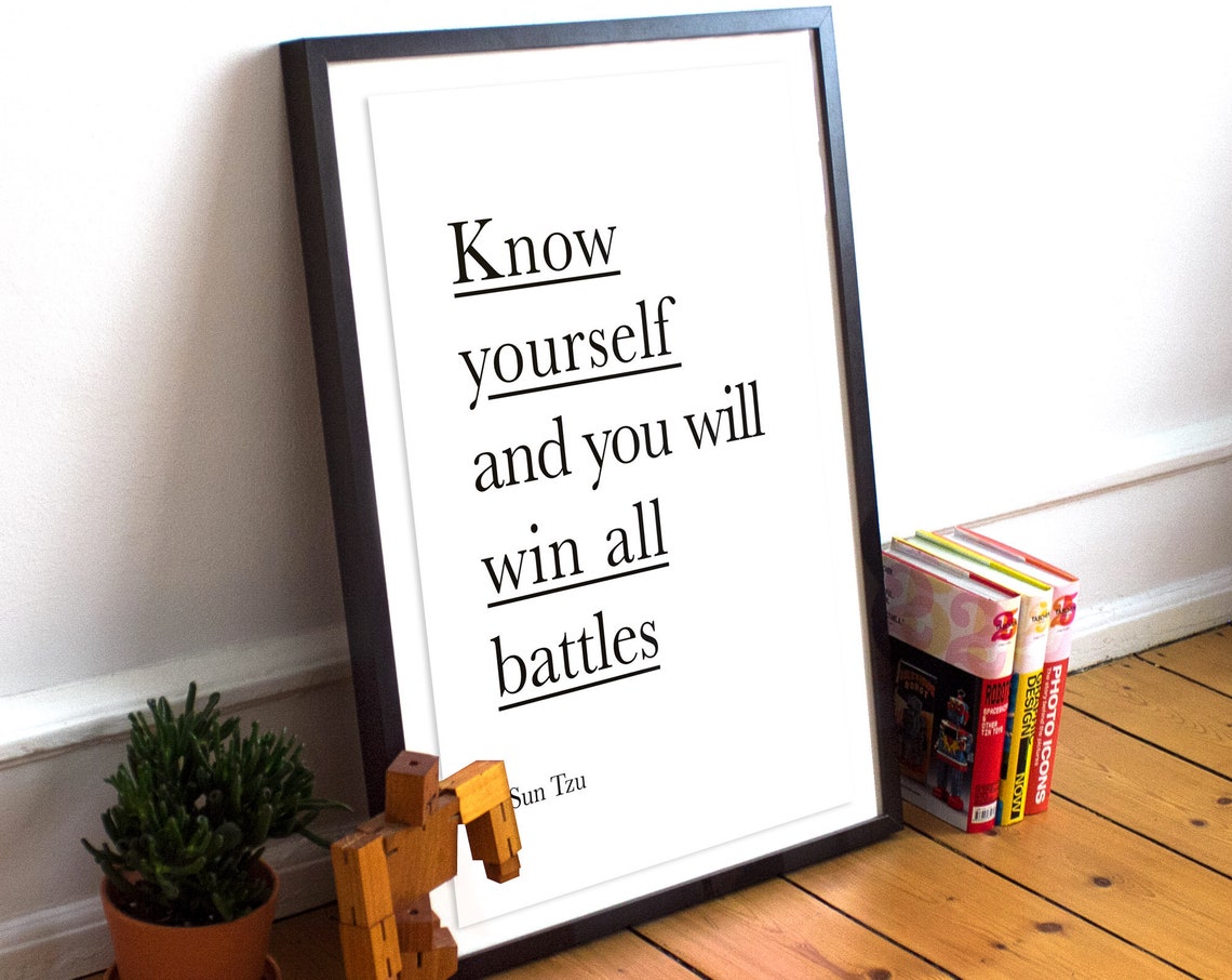 Sun Tzu Quote Wall Art Art of War Know Yourself Boxing - Etsy