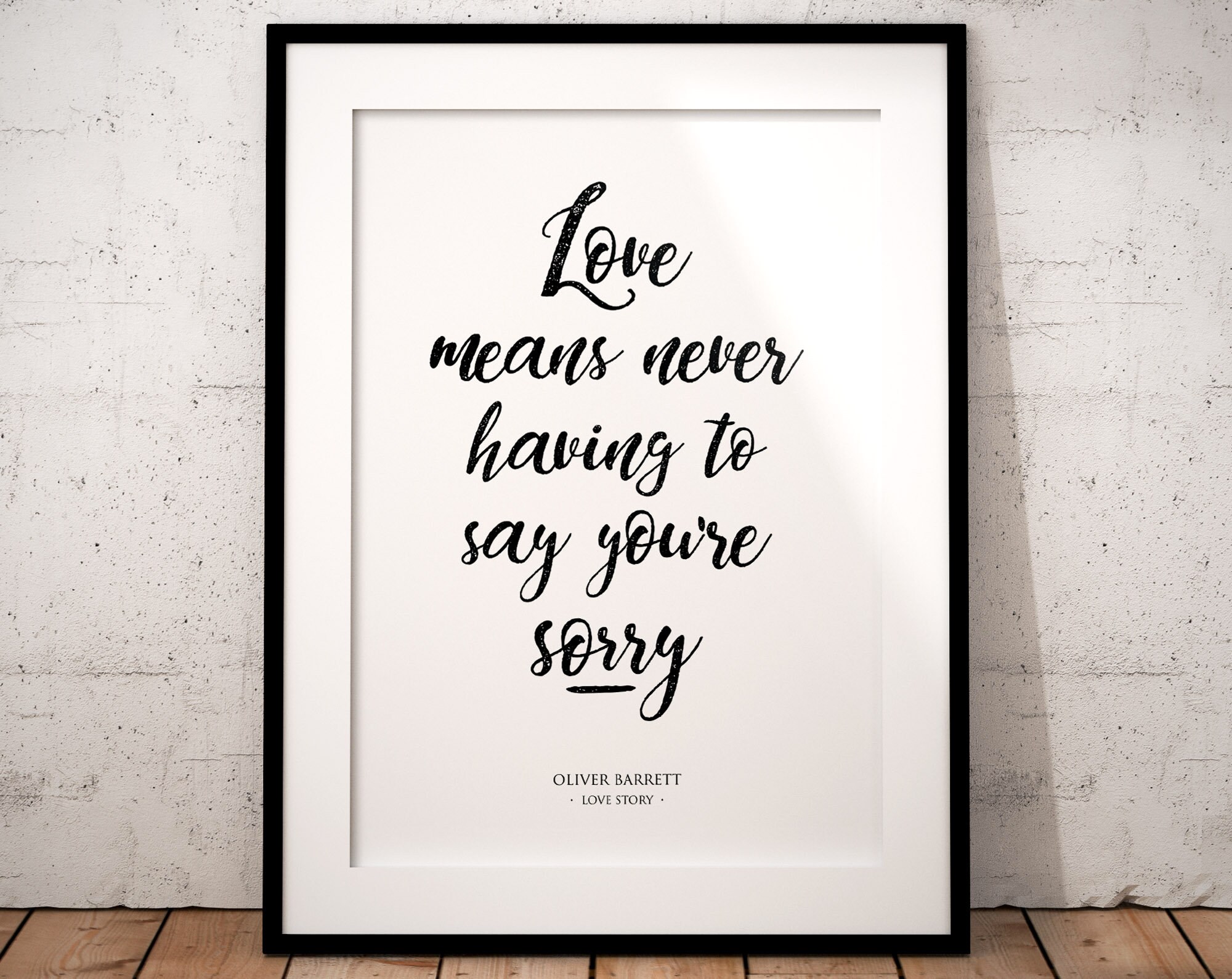 Love Story print sign weddings book love means never | Etsy