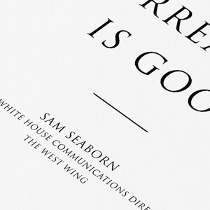 The West Wing Poster - Sam Seaborn, Poster, Quotes, Print, West Wing ...