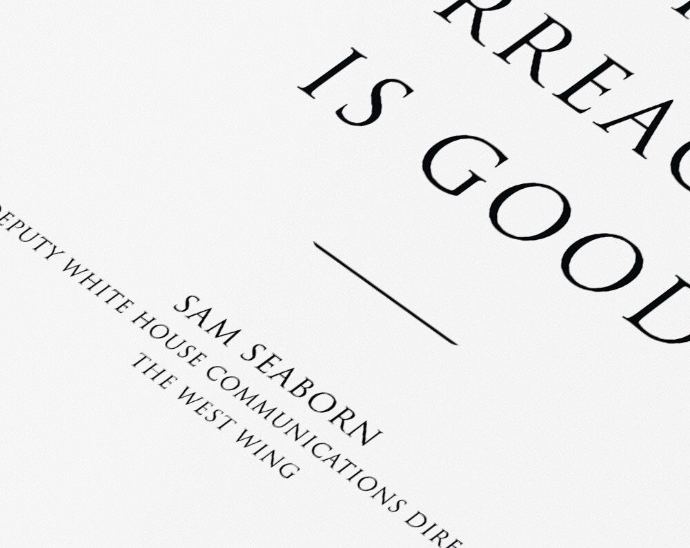 The West Wing Poster Sam Seaborn Poster Quotes Print | Etsy UK
