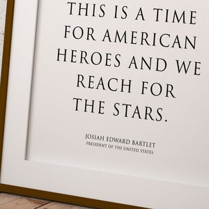 The West Wing Poster - Josiah Bartlett, President Poster, Quotes, Print ...